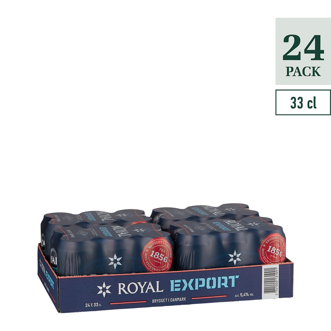 Royal Export 5,4% 0,33L 4X6-PAK DÅSER/KASSE